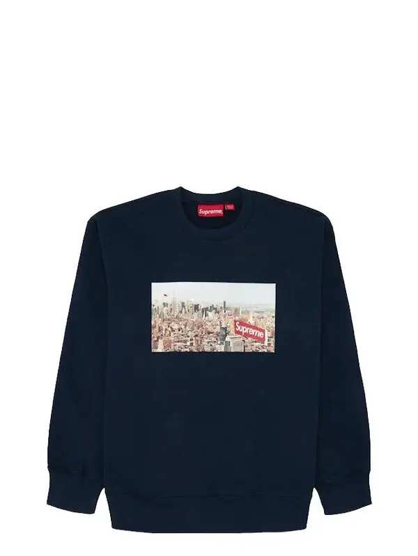 Supreme Aerial Crewneck Sweatshirt - Navy Blue
