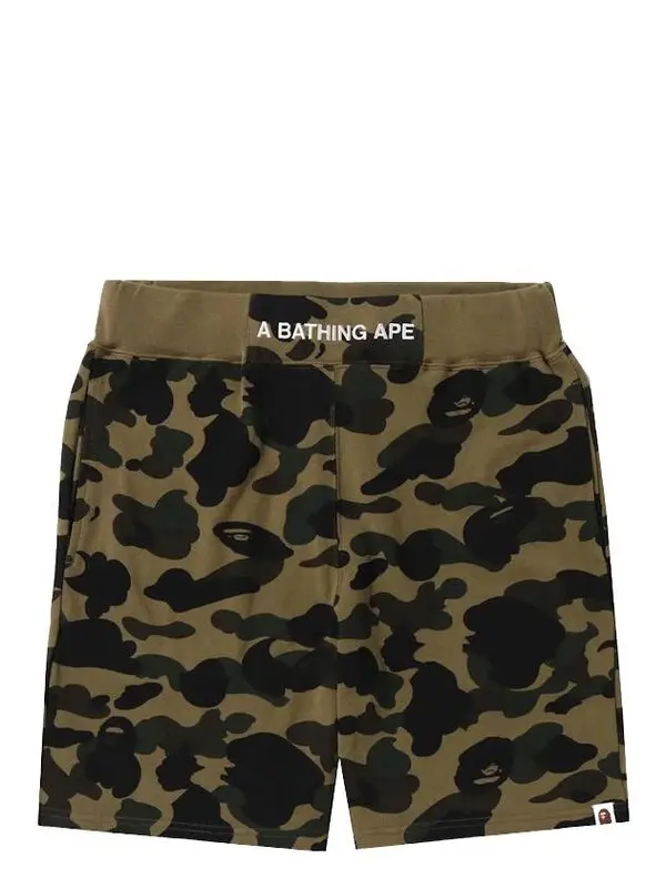 BAPE 1st Camo Sweat Shorts - Green
