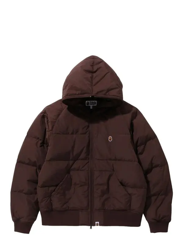 BAPE One Point Hooded Down Jacket - Brown