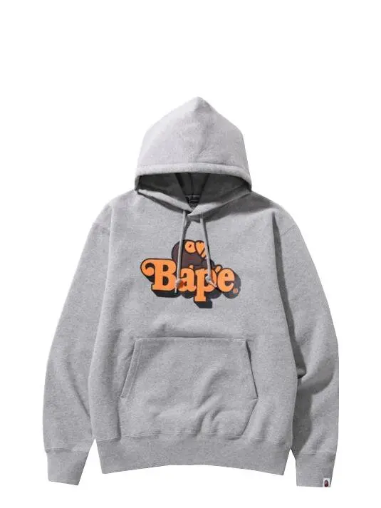 BAPE Milo On Relaxed Fit Pullover Hoodie - Gray
