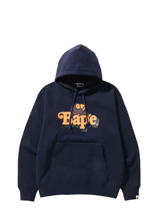 BAPE Milo Relaxed Fit Pullover Hoodie - Navy Blue