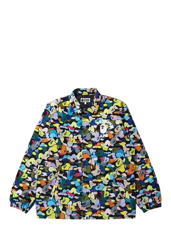 BAPE Camo College Coach Jacket - Black
