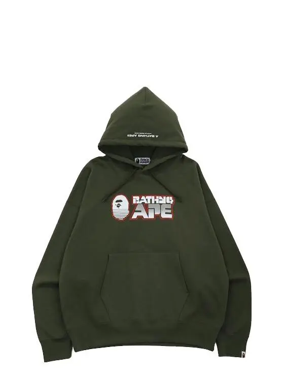 BAPE Bathing Ape Loose Fit Pullover Hoodie - Olivedrab Green