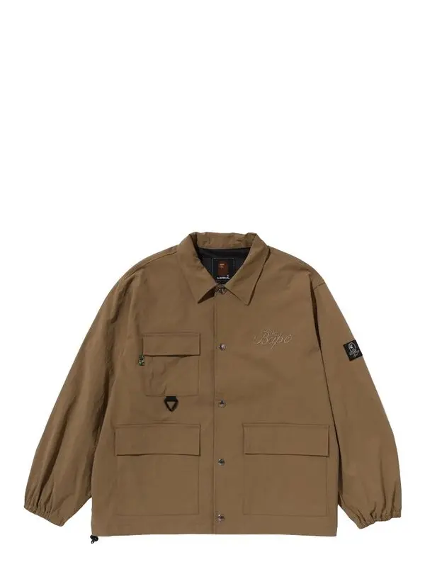 BAPE Mr. Bathing Ape Relaxed Fit Coach Jacket - Beige