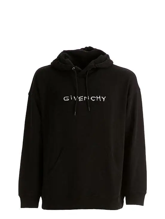 Givenchy Embroidered Imperfect Logo Sweatshirt - Black