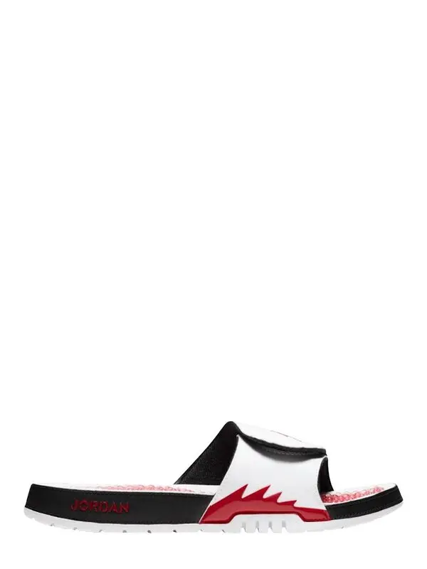 JORDAN Hydro 5 Retro Slides - White/fire Red/black