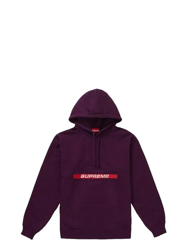 Supreme Hooded Sweatshirt With Zip Pouch - Eggplant