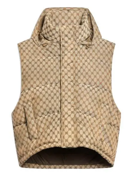 Gucci The Hacker Project Hacker Cocoon Puffer Vest - Beige