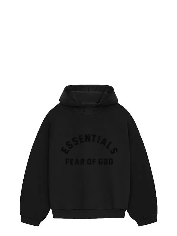 Fear Of God Essentials Nylon Fleece Hoodie - Jet Black