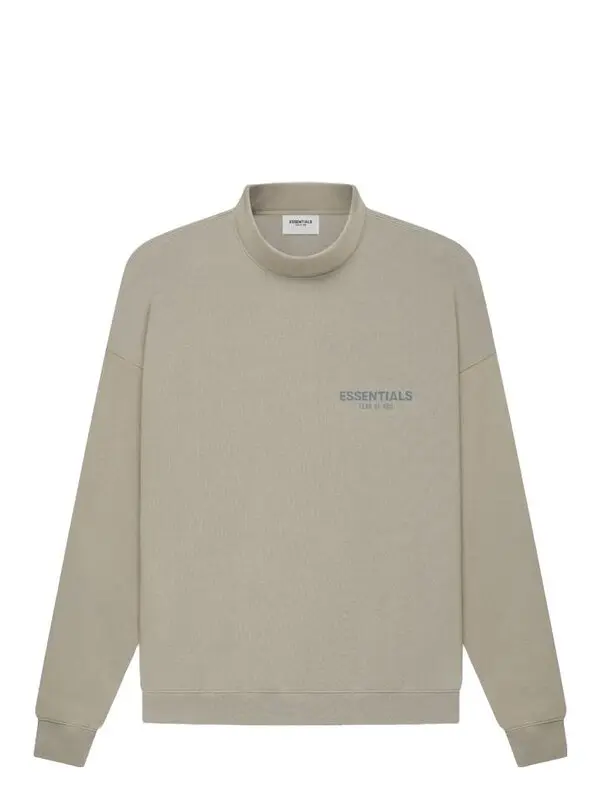 Fear Of God Essentials Mock Neck Sweater - Moss/goat