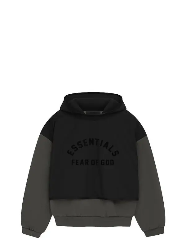 Fear Of God Essentials Nylon Fleece Hooded Sweater - Ink/jet Black