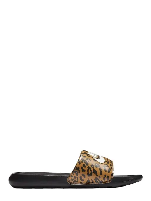 Nike Victori One Cheetah Print Slides - Black/chutney