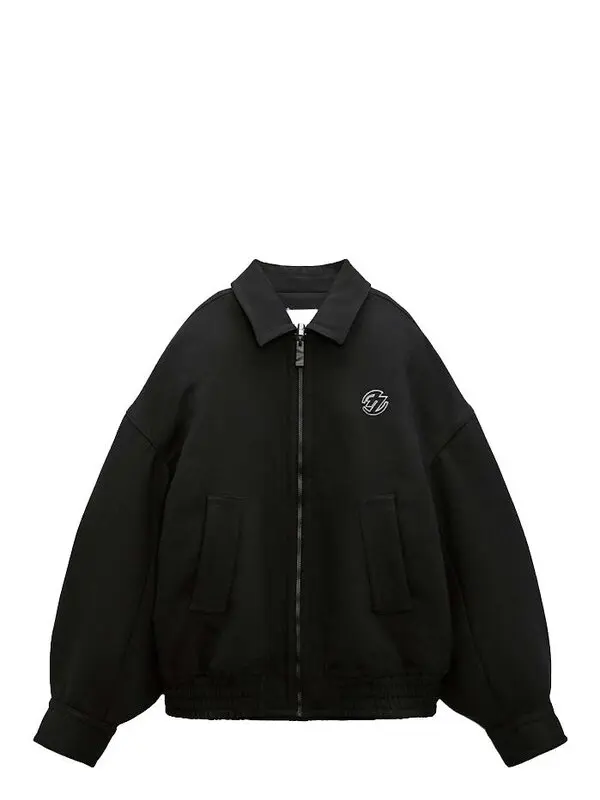 ADER ERROR X Zara Oversized Bomber Jacket - Black