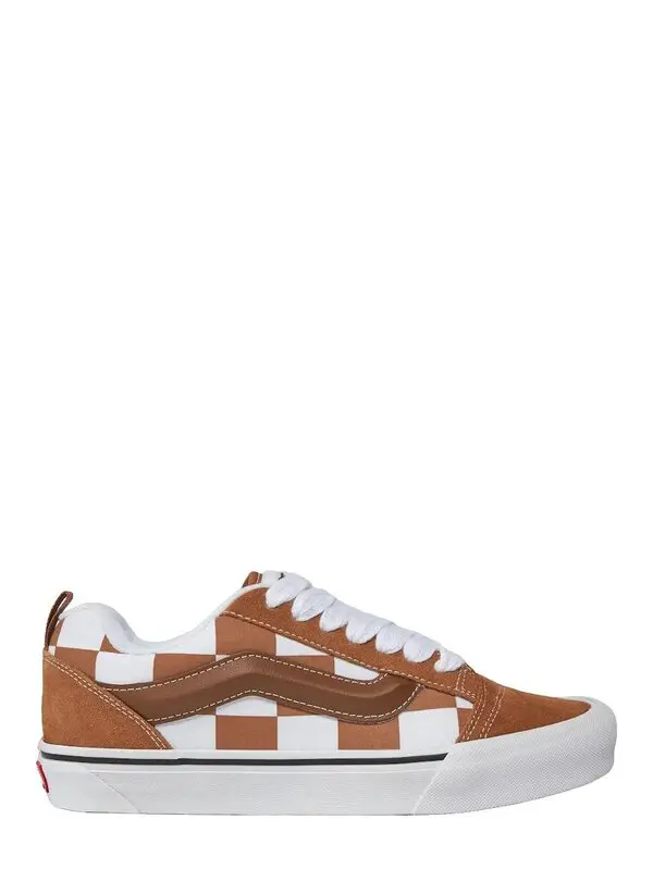 VANS Knu Skoolin Sneakers - Mega Check Brown/white