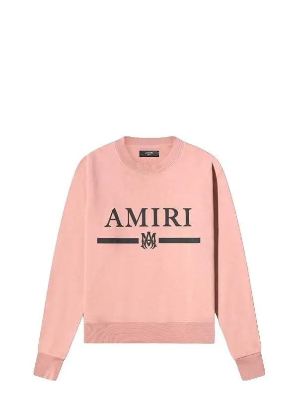 Amiri Core Logo Bar Crewneck Sweatshirt - Peach