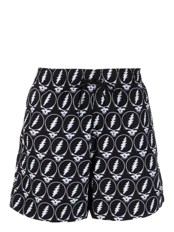 Amiri Grateful Dead Skull Swim Shorts - Black