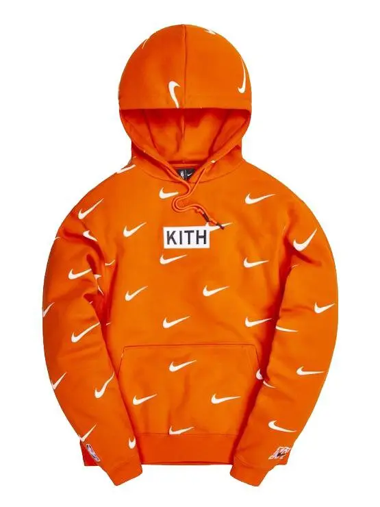 Kith Nike For New York Knicks Aop Hoodie - Orange