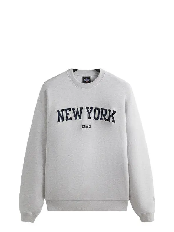Kith New York Knicks City So Nice Nelson Crewneck Sweatshirt - Light Heather Grey