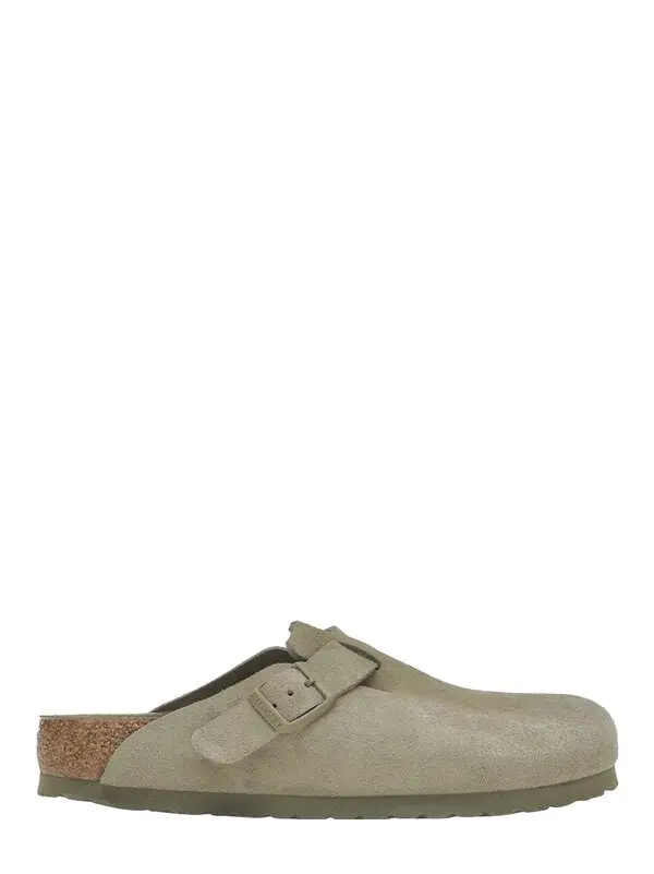 BIRKENSTOCK Boston Soft Footbed Suede - Faded Khaki