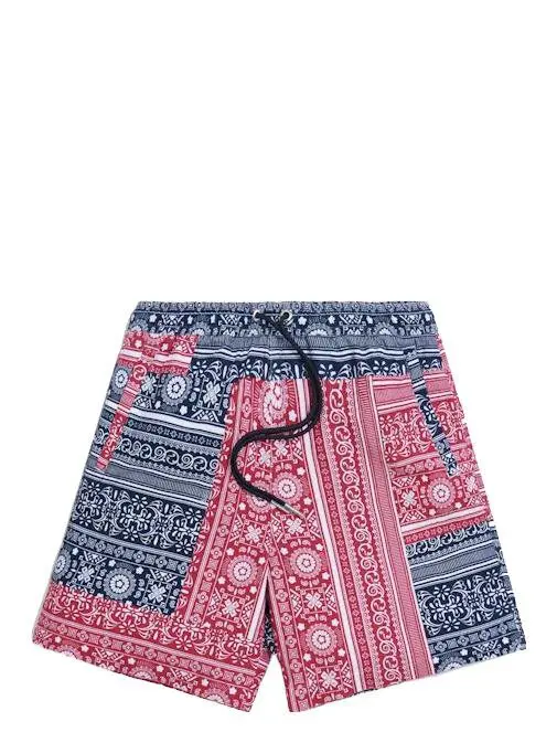 Kith Patchwork Bandana Hardaway - Red/navy Blue