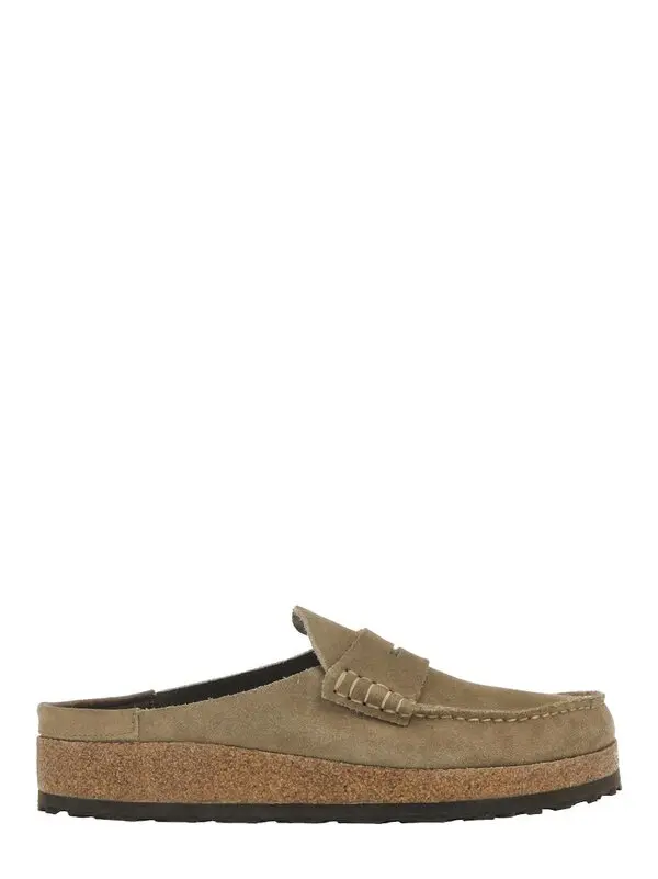 BIRKENSTOCK Naples Suede Mules - Taupe