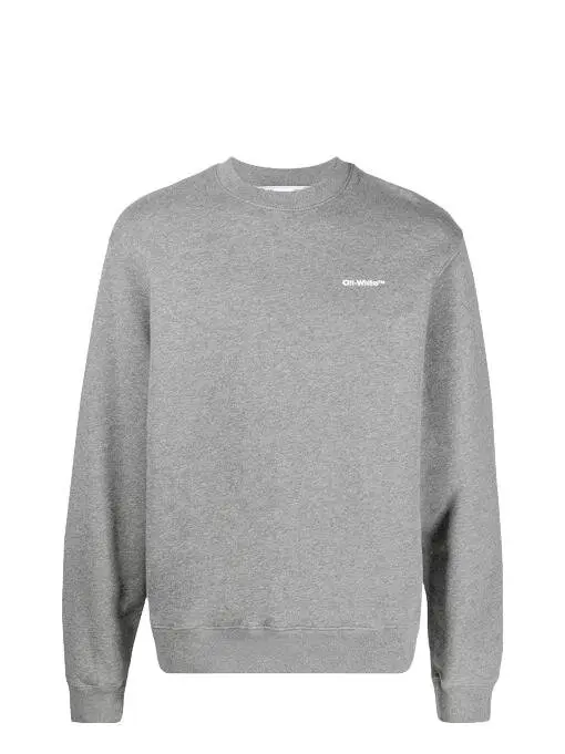Off-White Diag Slim Crewneck Sweatshirt - Grey/white