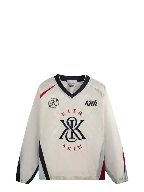 Kith Checkered Satin Dayton Combo Pullover - Sandrift
