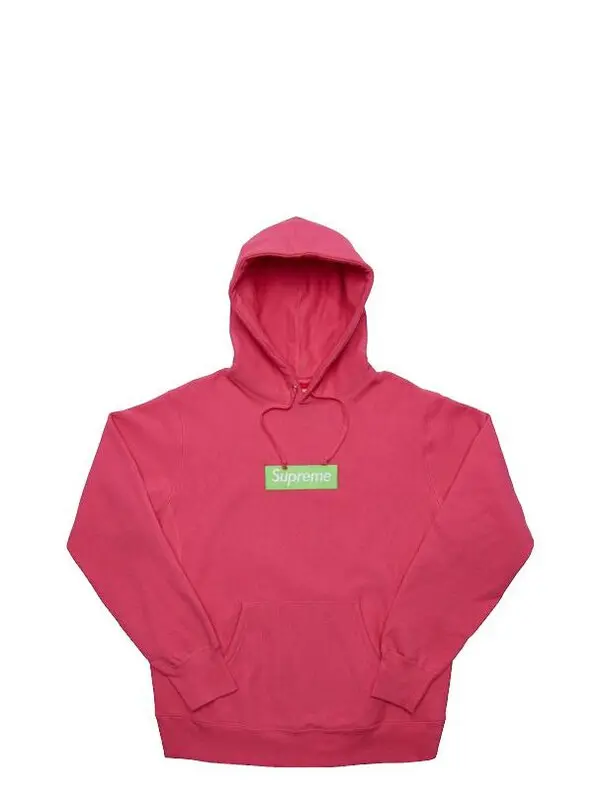Supreme Box Logo Hooded Sweatshirt Fw17 - Magenta
