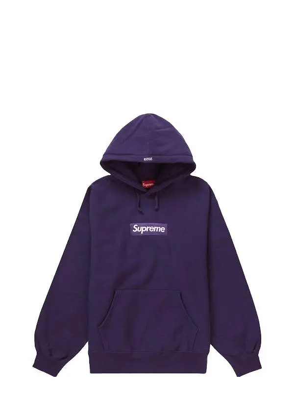 Supreme Box Logo Hooded Sweatshirt - Dark Purple
