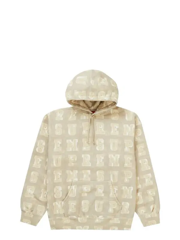 Supreme Blocks Hooded Sweatshirt - Tan