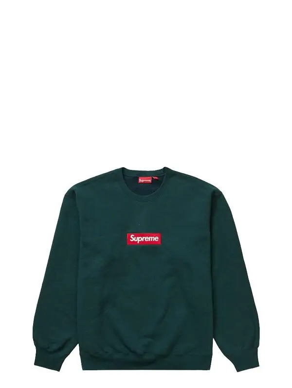 Supreme Box Logo Crewneck Sweatshirt - Dark Pine