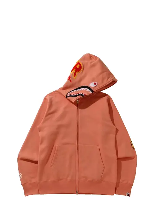 BAPE Shark Full Zip Hoodie - Orange