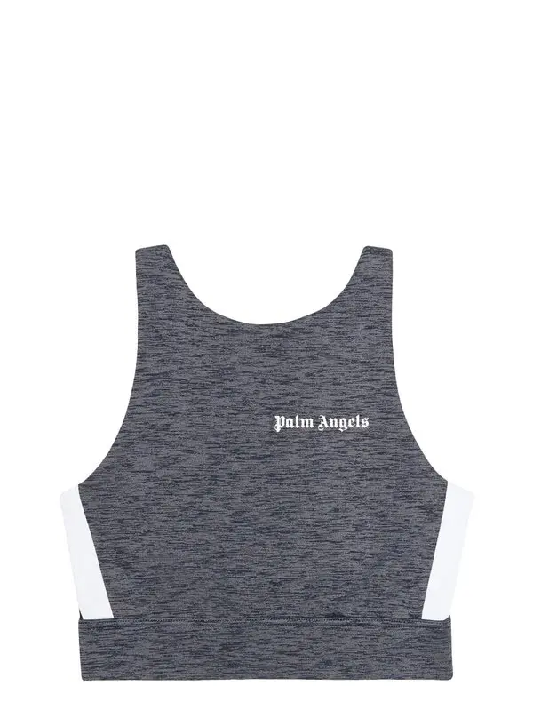 Palm Angels Track Top - Melange Grey/black/white