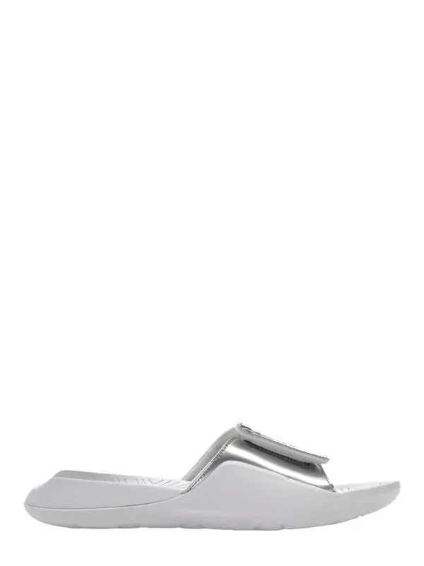 JORDAN Hydro Slides - White/metallic Silver