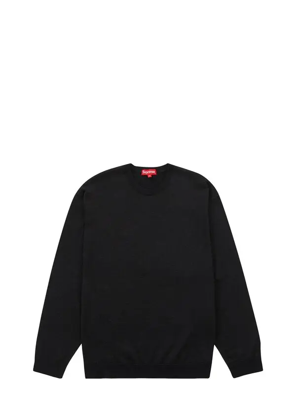 Supreme Metallic Long Sleeve Top - Black