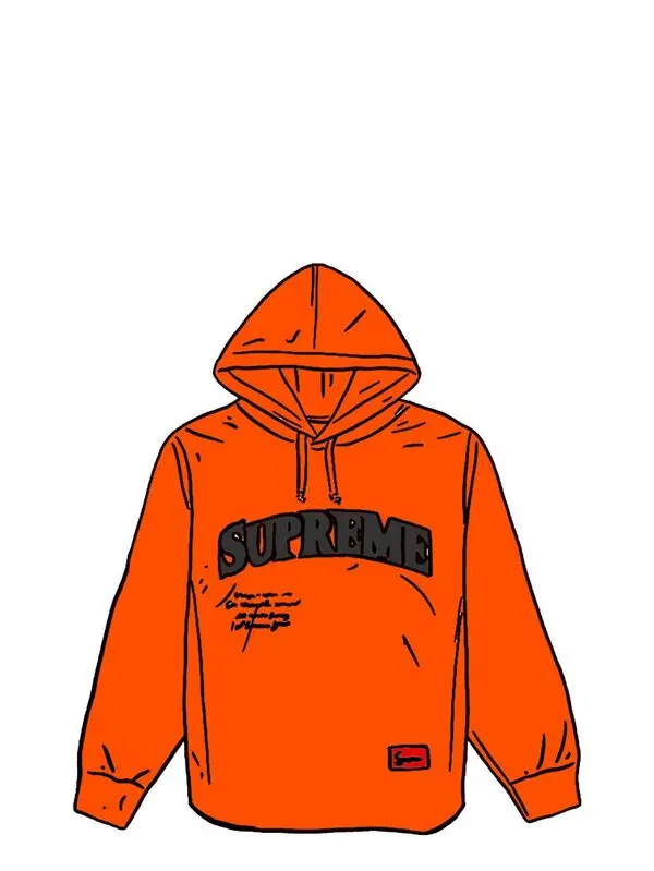 Supreme Mesh Hooded Long Sleeve Baseball Jersey - Orange