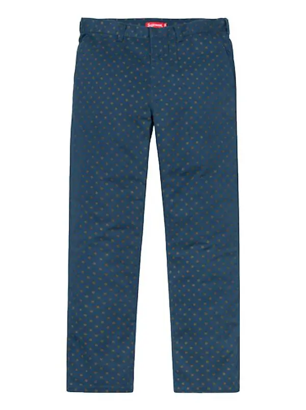 Supreme Work Pant - Light Navy Blue Polka Dot