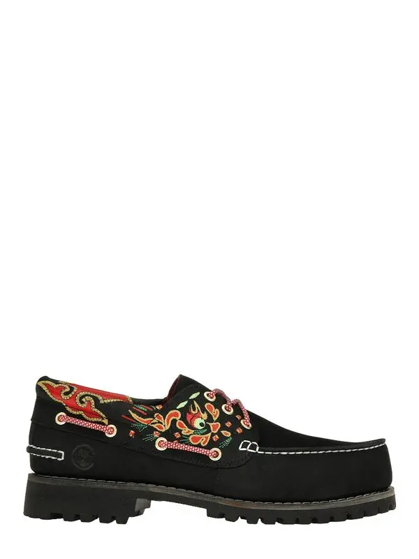 Timberland 3-eye Classic Lug Boat Shoe - Black/red