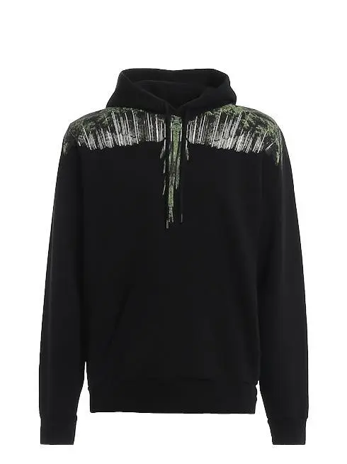 MARCELO BURLON C.OF MILAN HOME Wood Wing Hoodie - Black Green