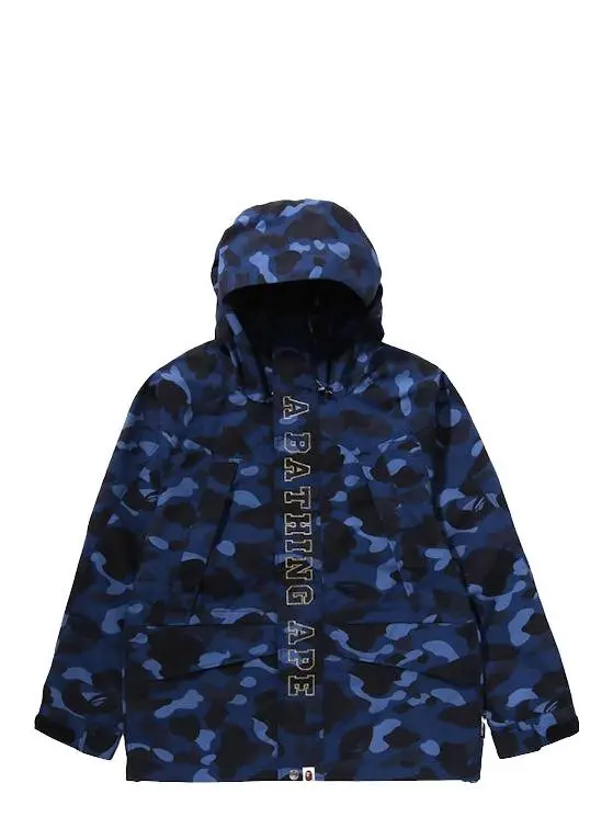 BAPE Camo Snowboard Jacket - Navy Blue