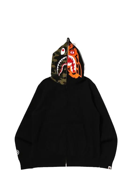 BAPE Crazy Face Full Zip Hoodie - Black