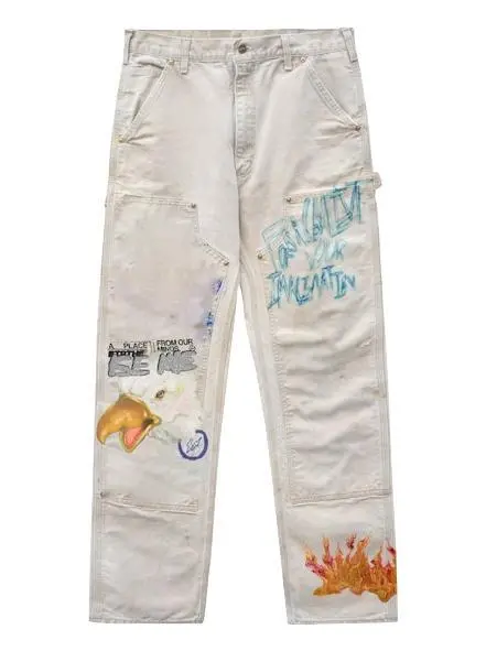 TRAVIS SCOTT Cactus Jack For Fragment Painters Imagination Pant - White