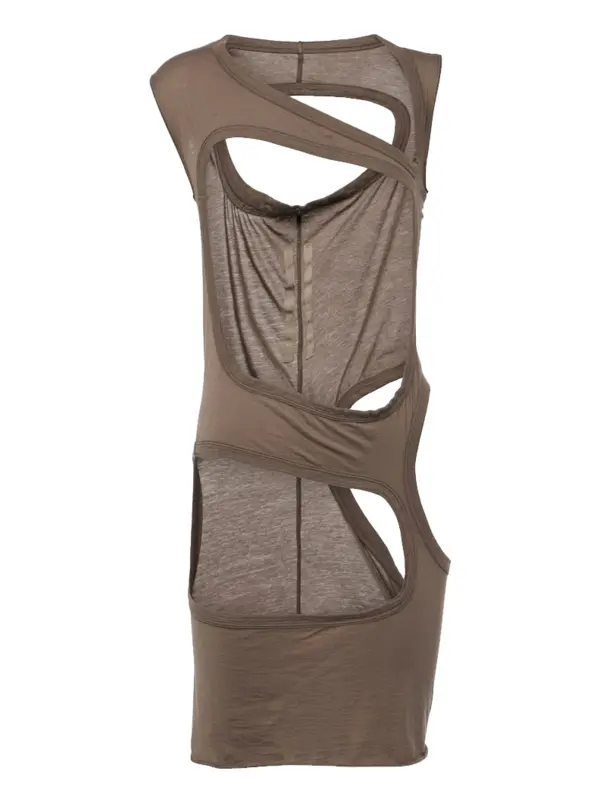Rick Owens Cutout Cotton Jersey Top - White