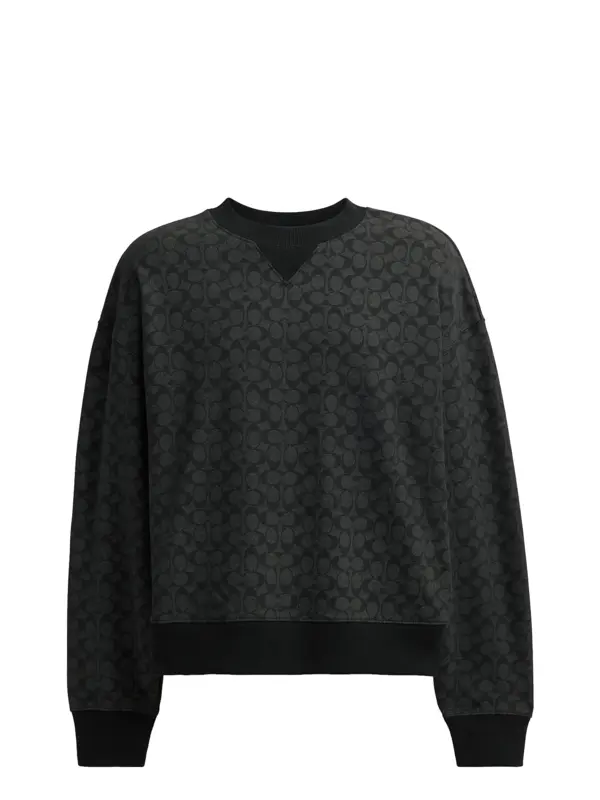 Coach Essential Signature Crewneck - Charcoal Signature