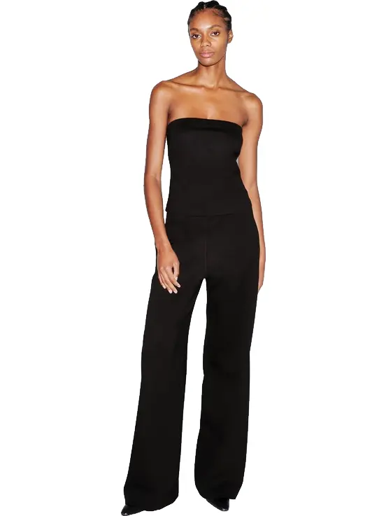 Rosetta Getty Pull On Straight Leg Trousers - Black