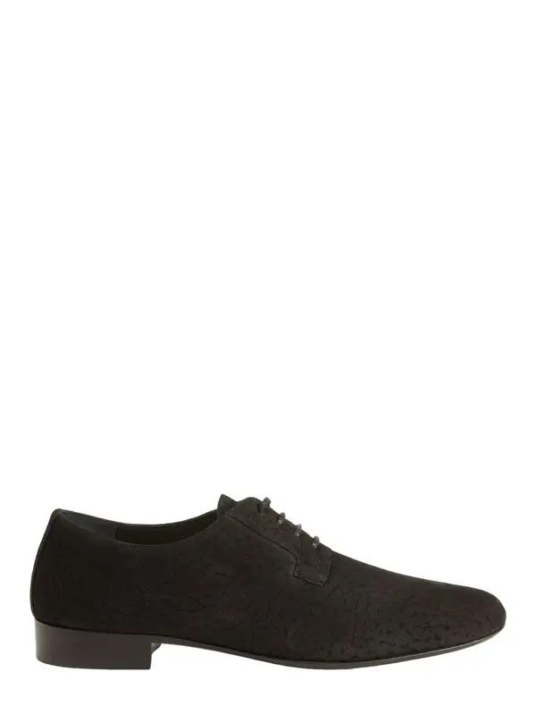 GIUSEPPE ZANOTTI Flatcher Suede Derby Shoes - Black