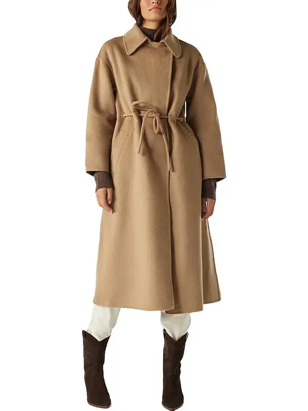 Ba&sh Kate Wool-blend Coat - Camel