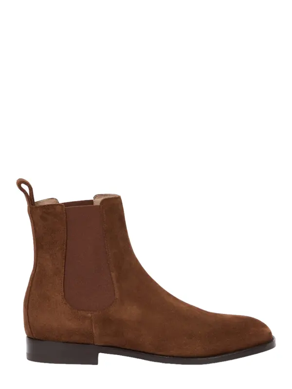 Manolo Blahnik Delsa Suede Chelsea Boots - Brown