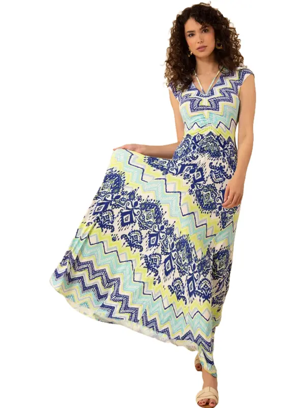 Hale Bob Angela Shirred Maxi Dress - Black