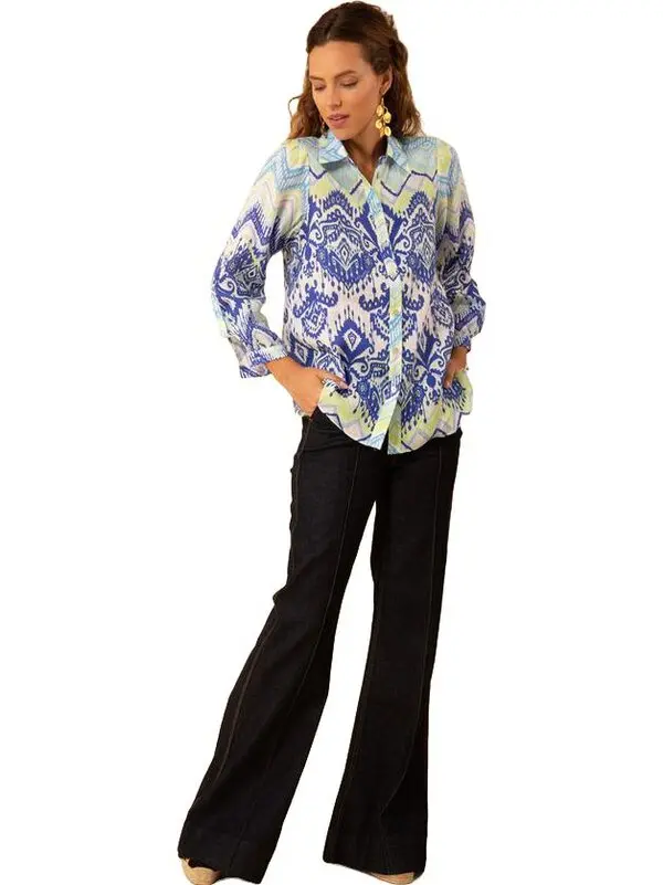 Hale Bob Adelyn Linen Top - Black